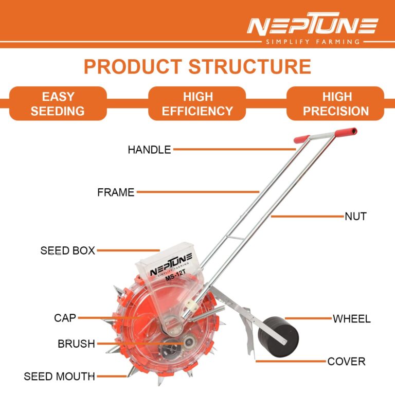 Neptune Hand Operated Agricultural Manual Seeder, 12 Teeth Seed Planter ...