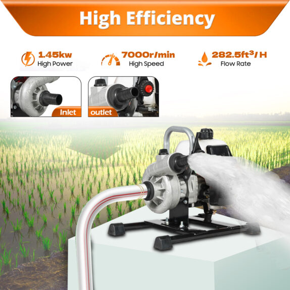 Neptune NPP-1.5-Inch Portable Water Pump | 2 Stroke 40CC Petrol Engine ...