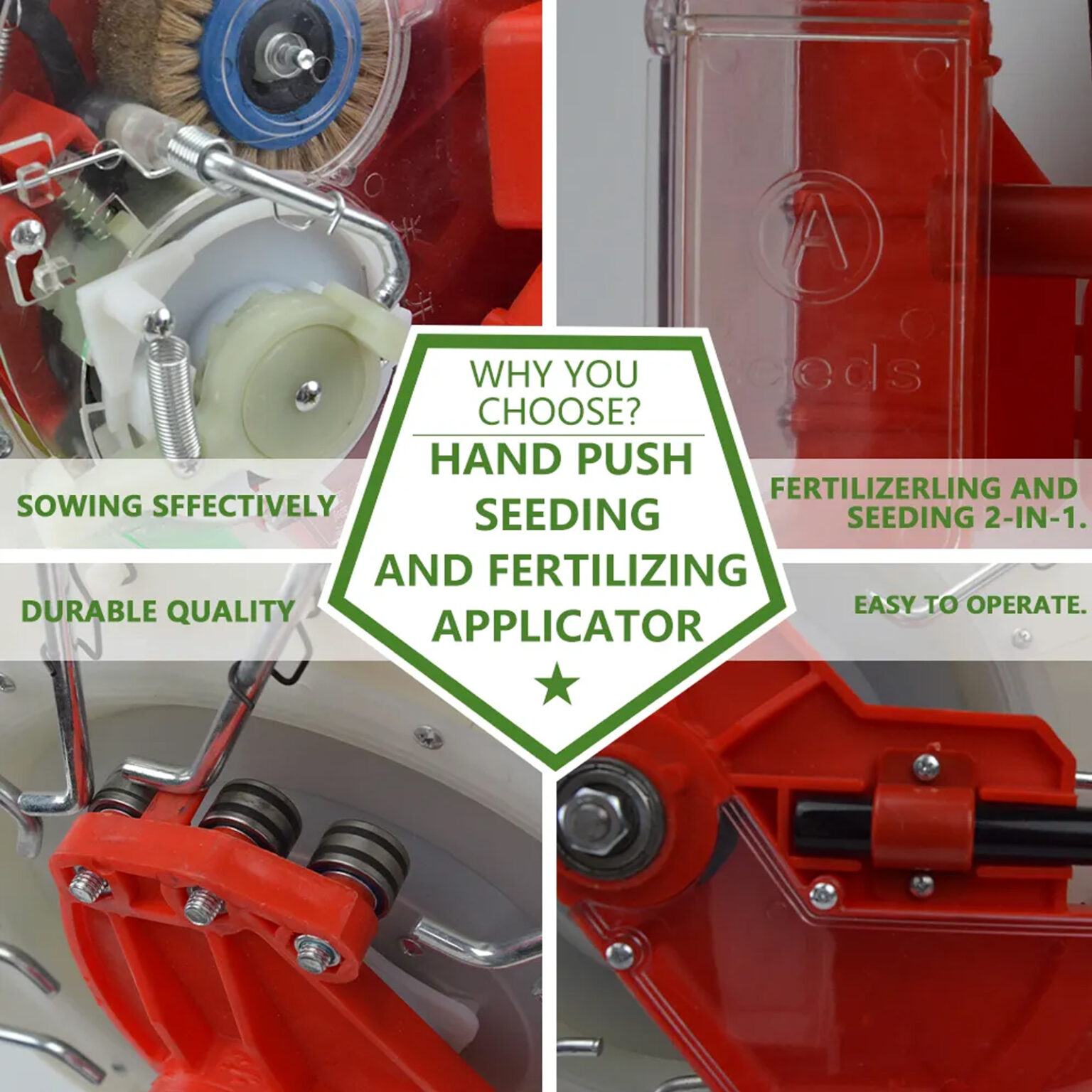 Neptune Hand Operated Agricultural Manual Seeder | 14 Teeth Seed ...