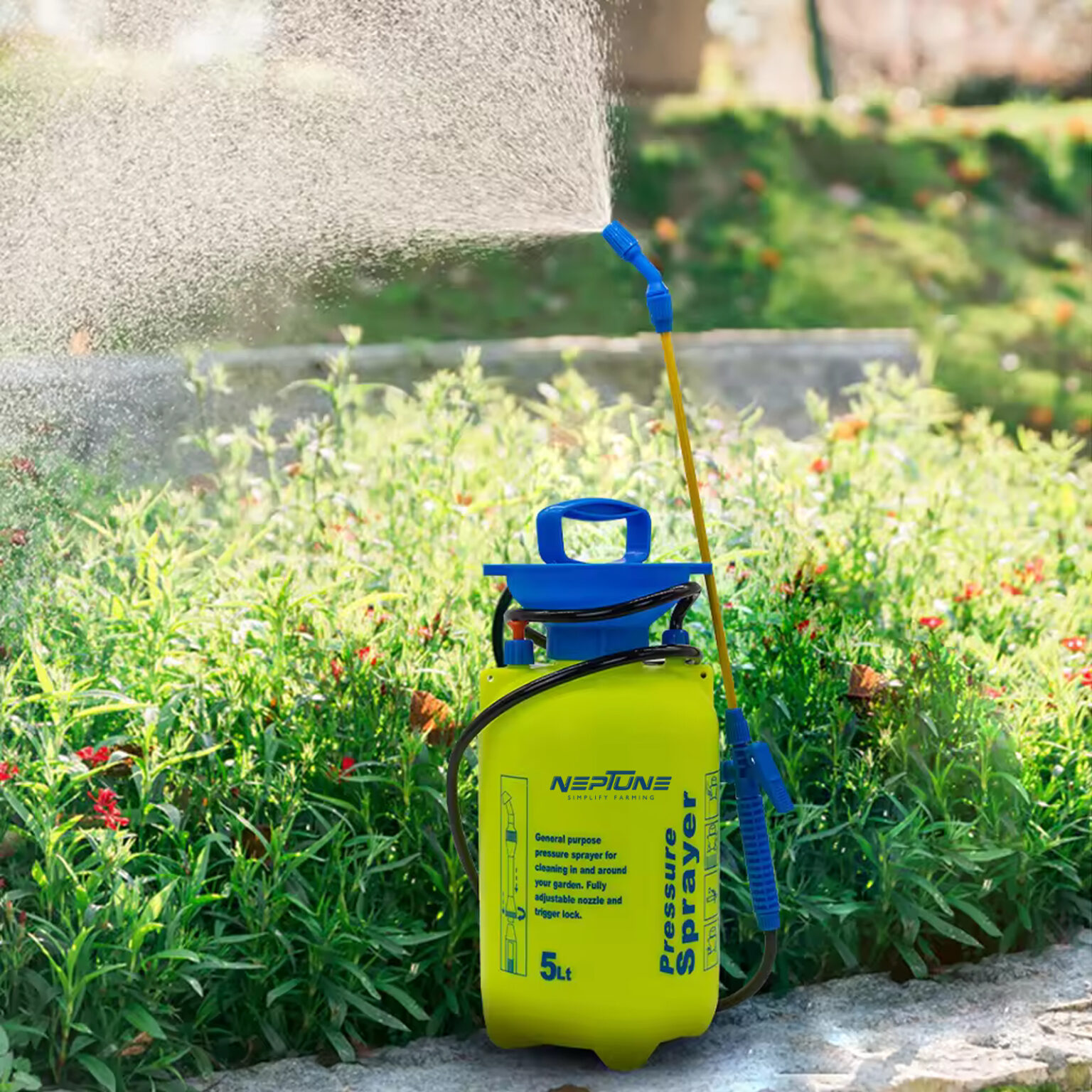 Neptune 5 Liter Hand Operated Lawn and Garden Sprayer Pressure Sprayer ...