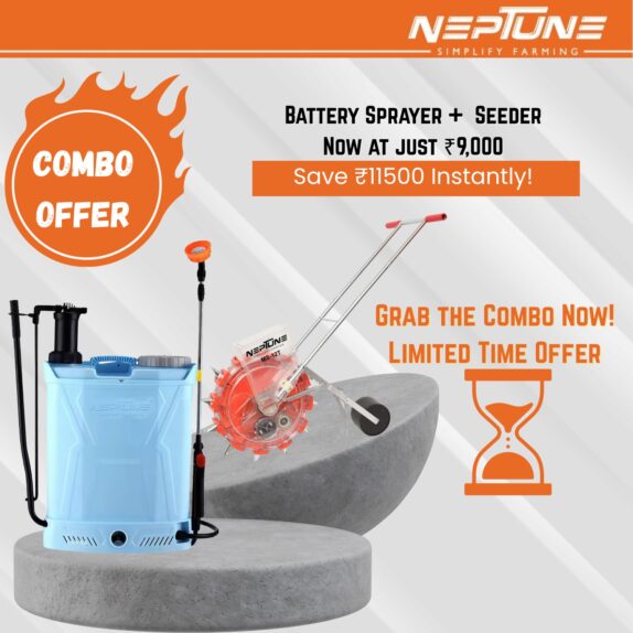 Dual Action Farming Combo Battery Sprayer + 12 Teeth Seeder - Agriwow