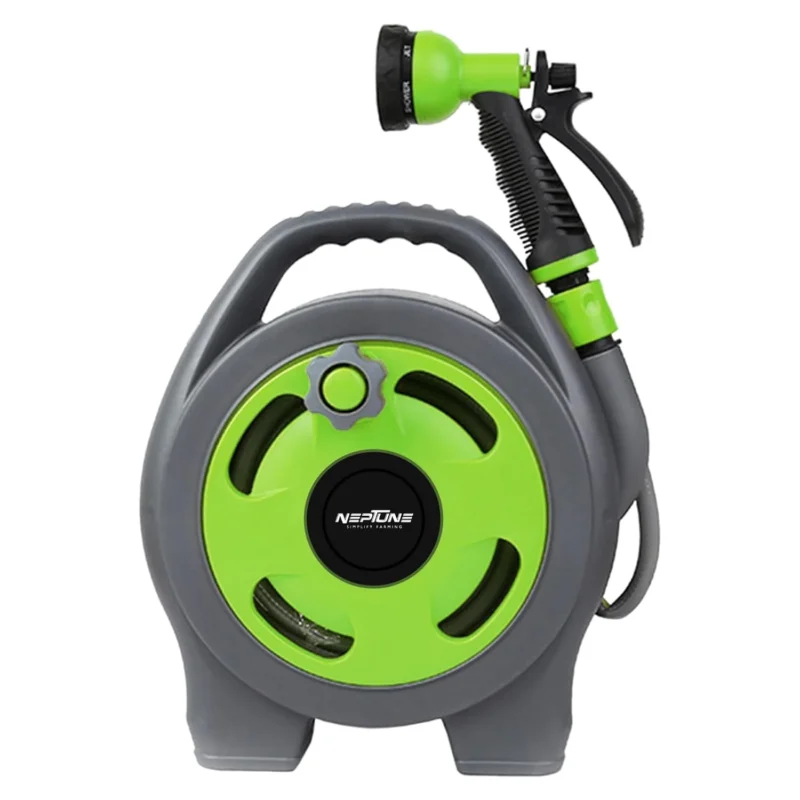 Neptune Mini Hose Reel | 10M Heavy Duty Hose | Versatile 7-in-1 Spray ...